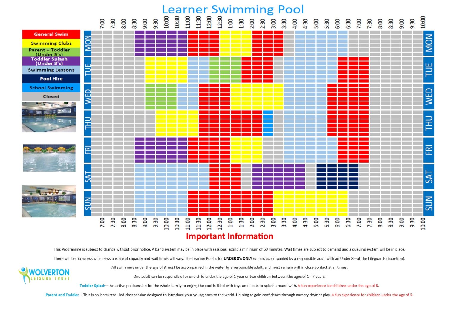Learner Pool Programme - Wolverton Swimming & Fitness Centre